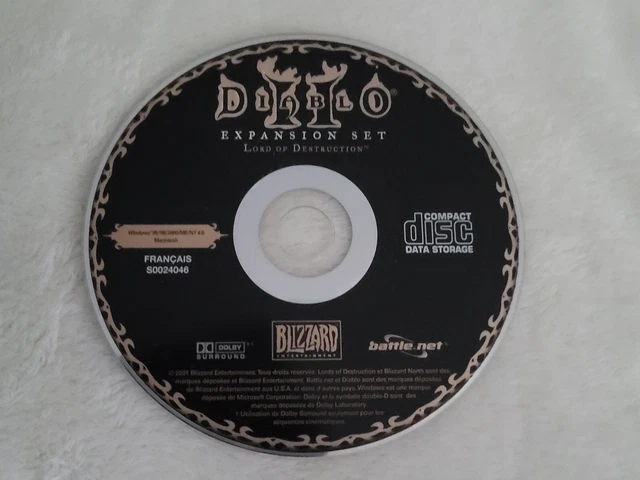 DIABLO II 2 Expansion Set Lord of Destruction PC CD - FRENCH FRANCAIS ...
