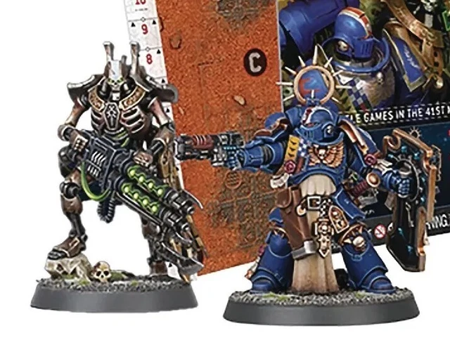 PRIMARIS SPACE MARINE Lieutenant and Necron Royal Warden Warhammer ...