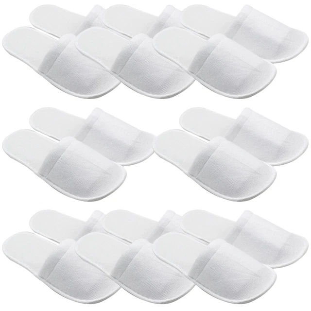 8 PAIRS CLOSED Toe Hotel Slippers Disposable Tile Floor Spa £15.65 ...