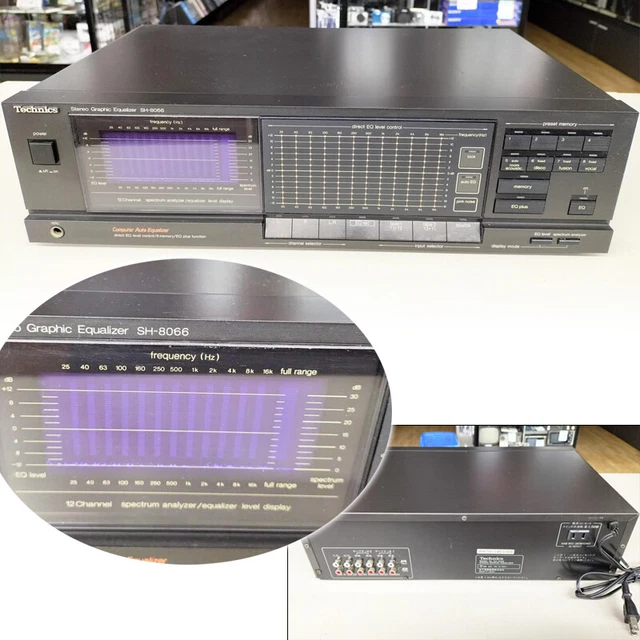 TECHNICS SH-8066 STEREO Graphic Equalizer Spectrum Analyzer Operation ...