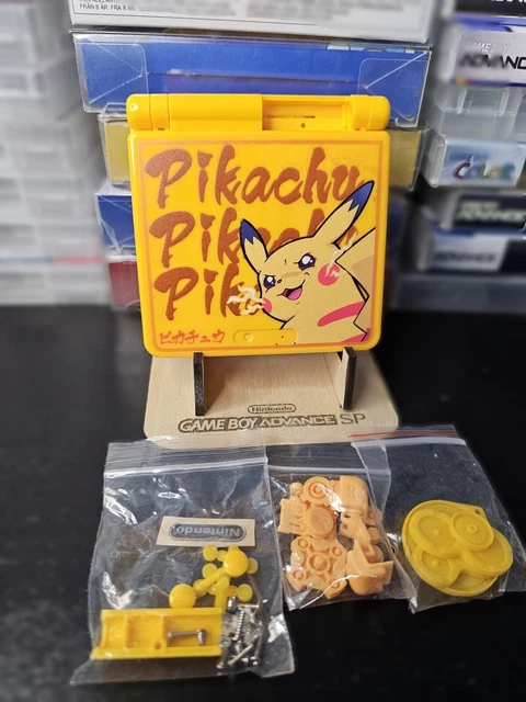 NINTENDO PIKACHU POKEMON Shell Game Boy Advance SP Replacement Housing ...