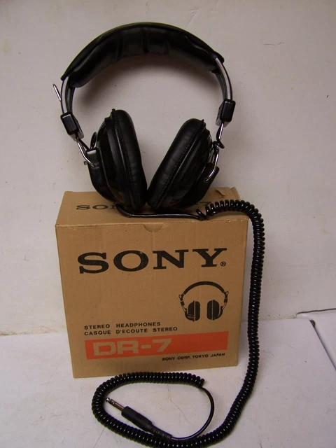 VINTAGE SONY DR-7 Black Studio Monitor Mono-Stereo Headphones SOUND ...