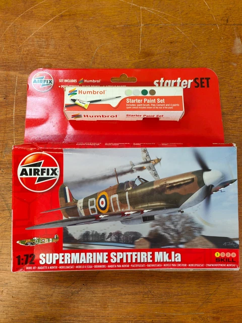 AIRFIX 1:72 SUPERMARINE SPITFIRE Mk.1a PLASTIC MODEL KIT & PAINTS / GLUE A55100 EUR 11,52 ...