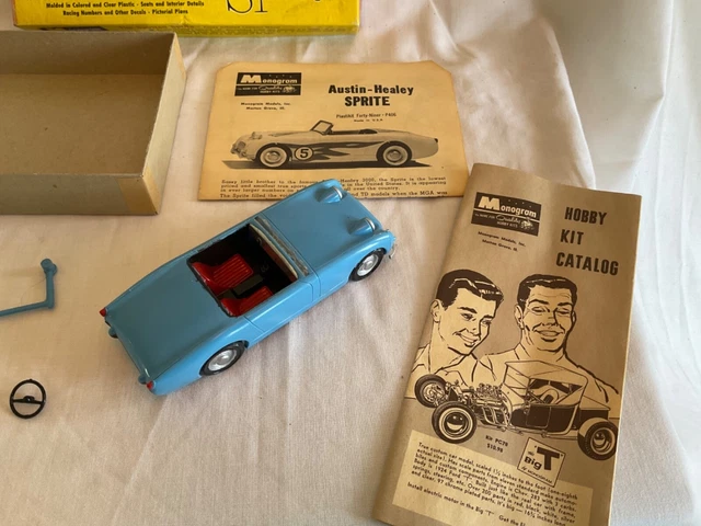VINTAGE 1960 MONOGRAM Austin Healey Sprite Model Kit with box and ...