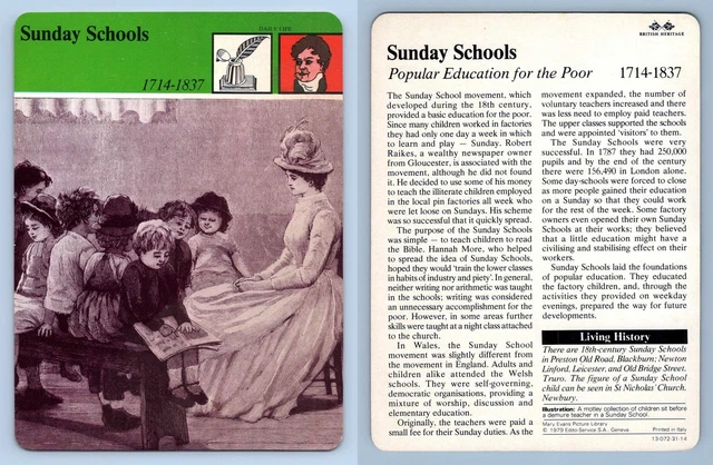 SUNDAY SCHOOL - Daily Life - British Heritage Edito-Service SA 1979 ...