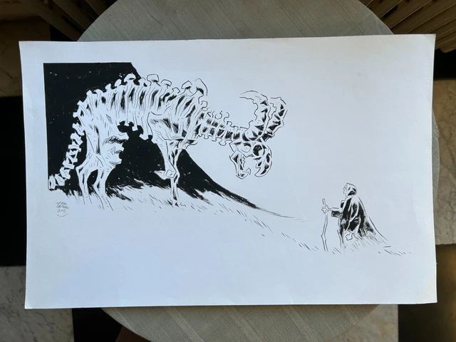 THOMAS FRISANO GRAND DESSIN ORIGINAL SIGNÉ 32 x 50 cm EN PARFAIT ÉTAT ...