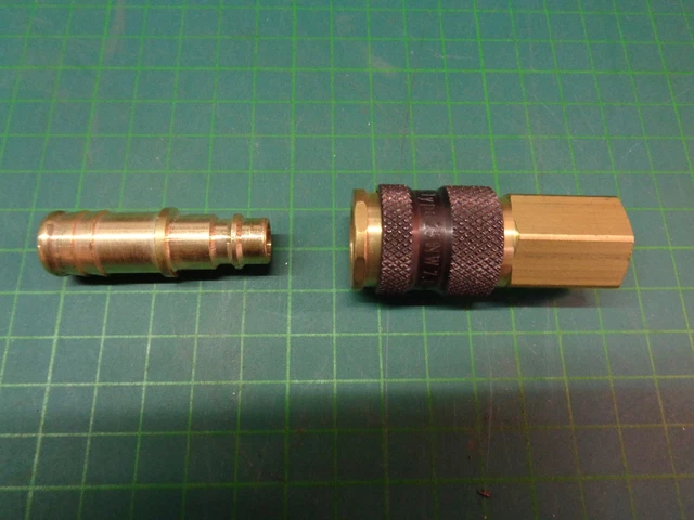 1 X RECTUS Type 25 NW 7.8 Schnellkupplung mit Stecknippel für Schlauch ...