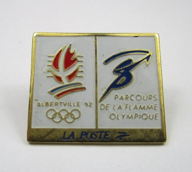 PIN'S PINS JO Parcours de la Flamme Olympique Albertville 92 La Poste ...