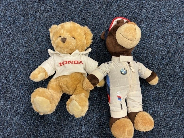 BMW MOTORSPORT AND honda Bear Soft Teddy Plush Toy £1.13 - PicClick UK