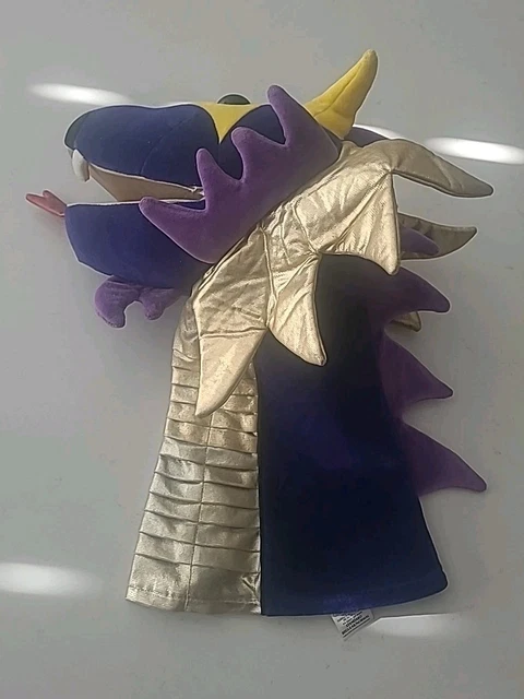 VINTAGE 1998 MANHATTAN Toy Zog Zylon Dragon Puppet Plush Purple Silver ...