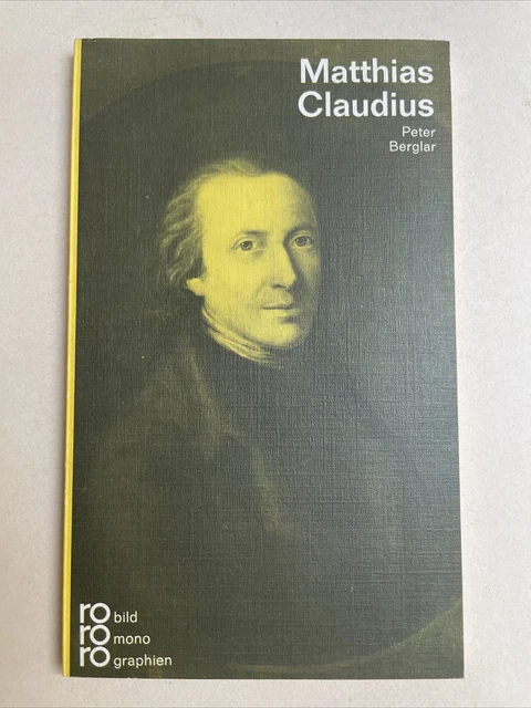 TASCHENBUCH BIOGRAFIE MONOGRAPHIE RORORO Matthias Claudius Peter ...