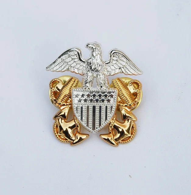 WWII US NAVY Officers Hat Metal Pin Military Collectible Badge - US017 ...