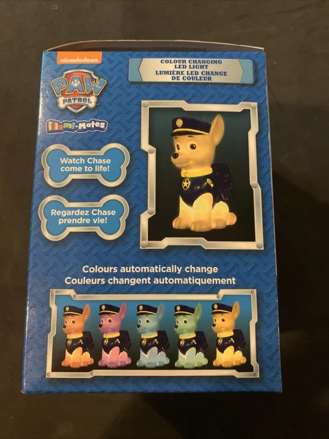 NICKELODEON PAW PATROL Illumi-Mates * Chase * -Colour Changing Night ...