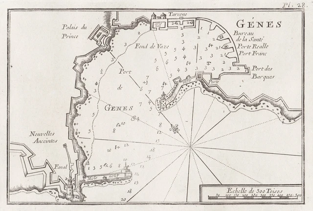 GENOVA LIGURIE ITALIA Italie Carta Map Carte Roux Incisione 1764 EUR 49 ...