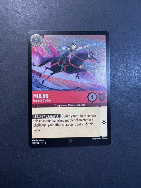MULAN, SOLDAT IMPÉRIAL 118/204 Super Rare - Holo Foil - Disney Lorcana ...