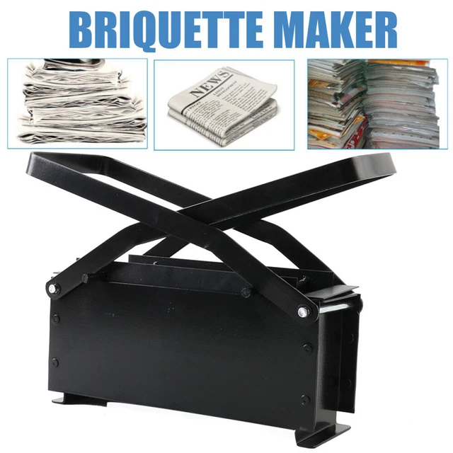 PAPER LOG BRIQUETTE Maker Eco-Friendly Paper Brick Fire Block Recycling ...