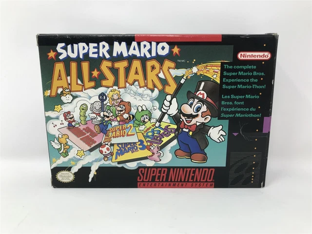 SUPER MARIO ALL-STARS - Super Nintendo Snes - Complete in box CIB ...