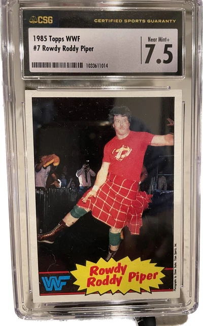 1985 TOPPS WWF WWE Rowdy Roddy Piper CSG 7,5 EUR 71,71 - PicClick FR