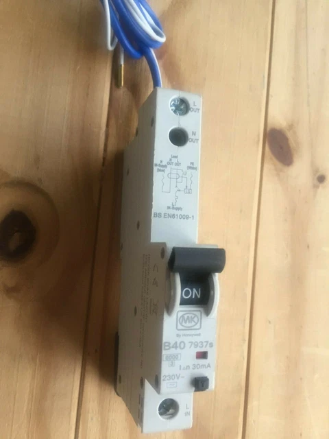 MK 40A 30MA 7937S Rcbo 1 Pole Type B B40 230V £18.90 - PicClick UK