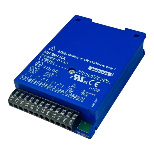 RELÉ FRÍO ZIEHL 24V MS 220 KA T222151 PTC AC/DC ATEX Alarma Ex II(2)GD ...