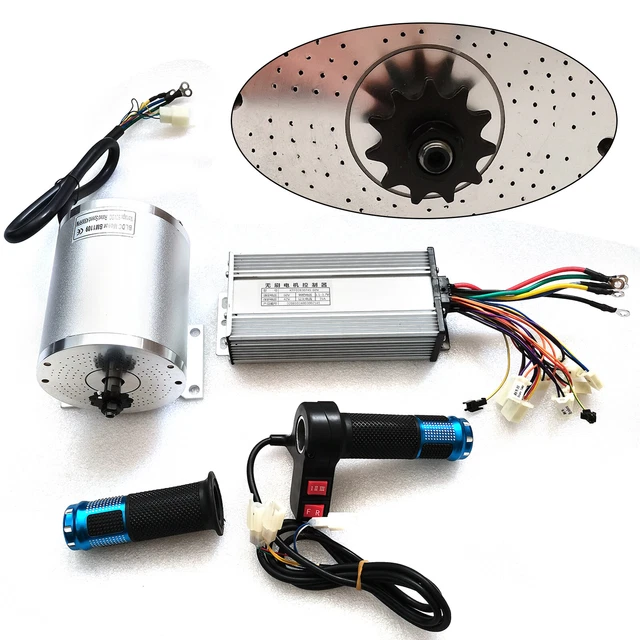 60V 2000W ELECTRIC Brushless DC Motor Kit High Speed Motor Controller ...