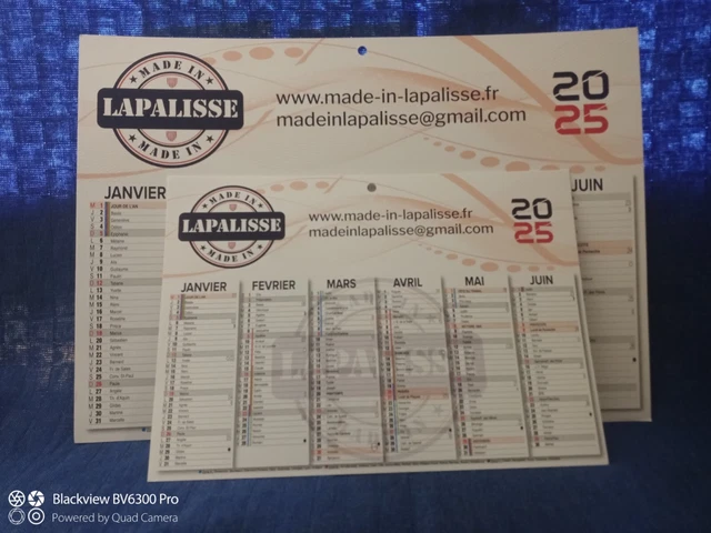 2 CALENDRIER 2025 (format A4 et format A5) 100% Fabrication sur ...