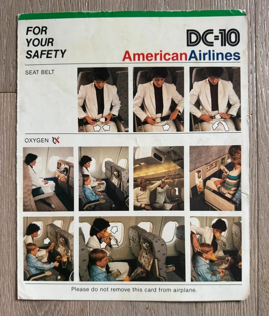 AMERICAN AIRLINES DC-10 Safety Card Op-D10 £11.77 - PicClick UK