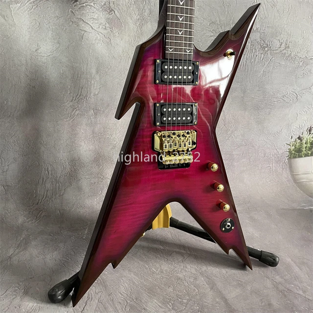 GUITARE ÉLECTRIQUE DEAN Dimebag Razorback Trans violet Burst Floyd Rose ...