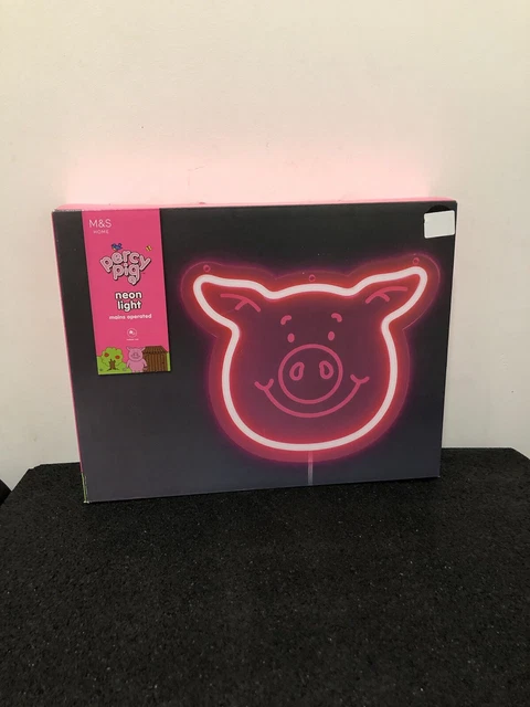 MARKS & SPENCER Percy Pig Neon Light Hanging Decoration Kids Room LED £ ...