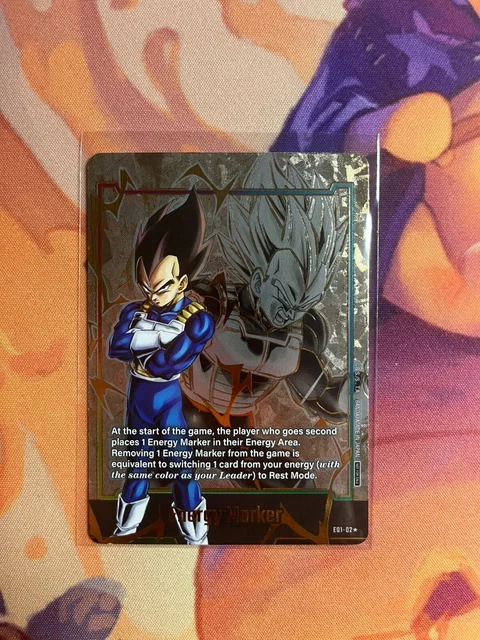 VEGETA ENERGY MARKER Gold Dragon Ball Super Fusion World Card Game E01 ...