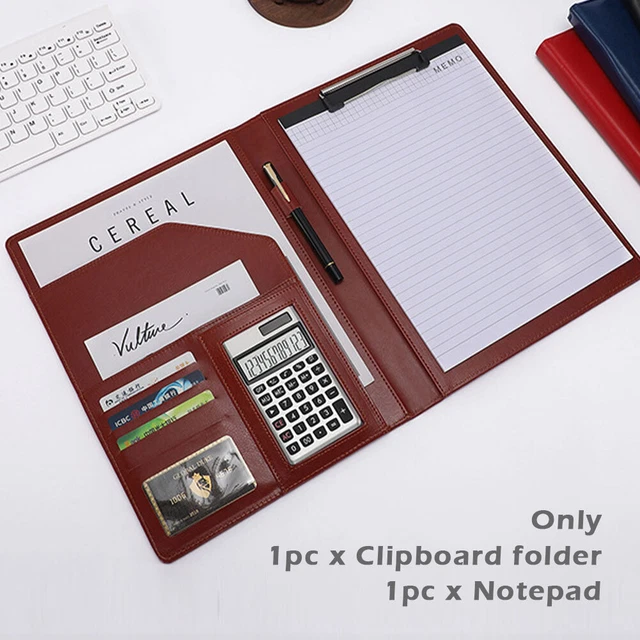 CARD STORAGE A4 File Clipboard Folder Multi Pocket Pen Slot With ...