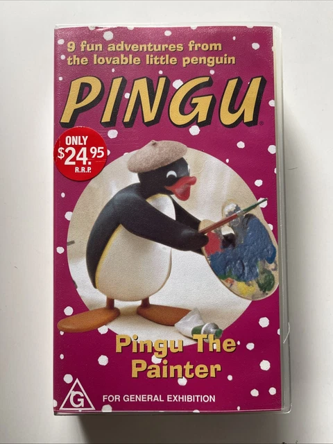 PINGU THE PAINTER 1996 BMG VHS PAL RARE Video Tape Kids $75.00 ...