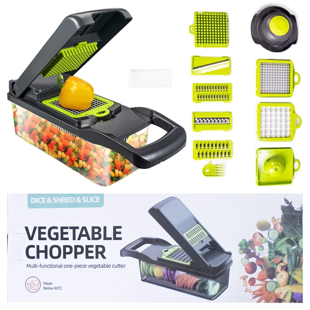 15 IN 1 Food Vegetable Salad Fruit Cutter Peeler Slicer Dicer Chopper ...