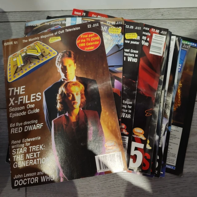 14 TV ZONE Magazines Bundle collectable X Files Red Dwarf Dr Who Sci Fi ...