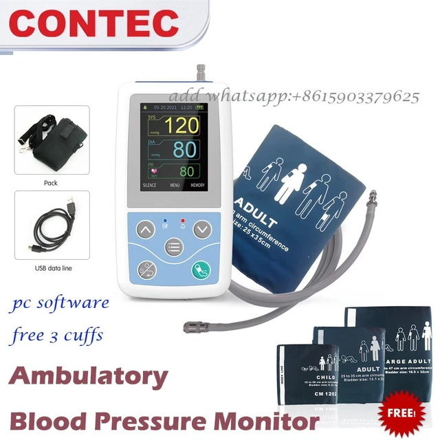 AMBULATORY BLOOD PRESSURE Monitor NIBP Holter USB Software 24 Hour ...