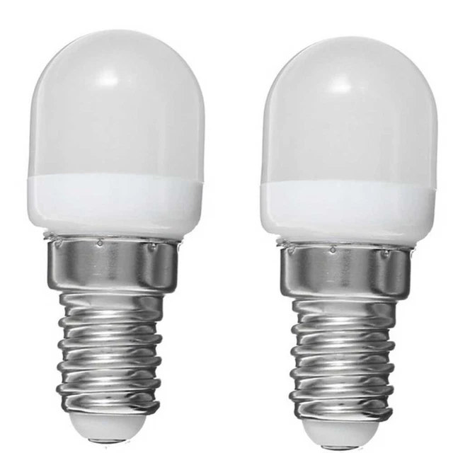 MILK WHITE PYGMY E14 LED Lights for Refrigerators and Salt Lamps 2 Pack ...