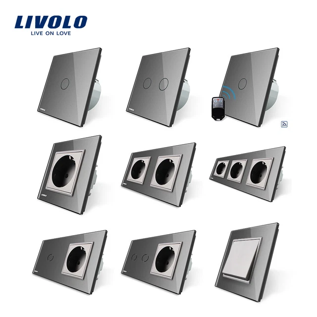 LIVOLO SMART SWITCH vetro touchdimmer interruttore luce touchscreen ...