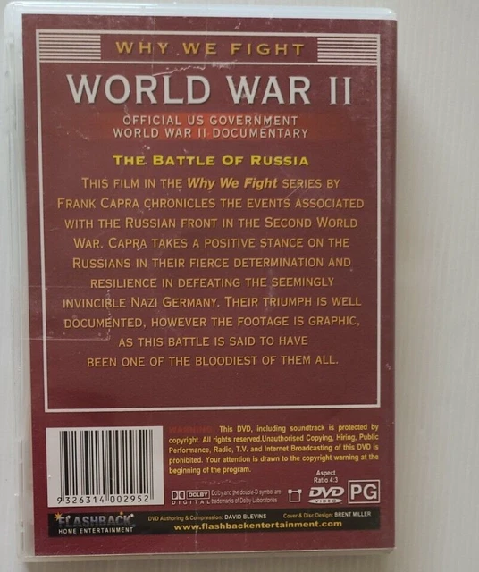WHY WE FIGHT WW2 Official US Documentary The Battle Of Russia DVD $17. ...