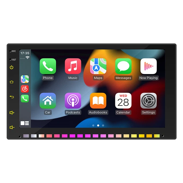 7 INCH CAR In-dash Wireless Apple CarPlay Android Auto FM Touch Screen ...