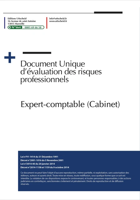 DOCUMENT UNIQUE D'ÉVALUATION des risques professionnels métier (Pré ...