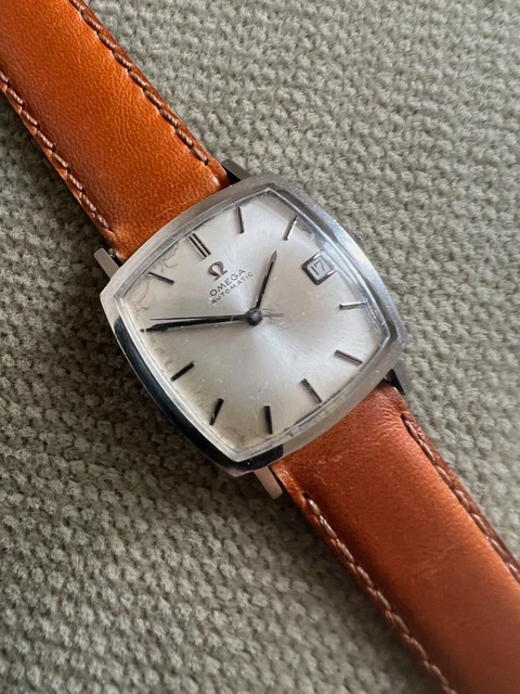 1966 VINTAGE OMEGA Automatic Carre-Cambre Montre Réf. 162.025 Calibre ...