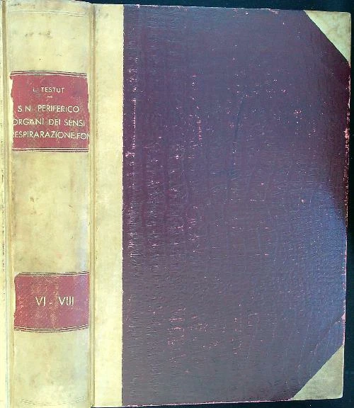 PERIPHERAL NERVOUS SYSTEM Sense Organs Breathing Testut L. Utet 1923 £ ...