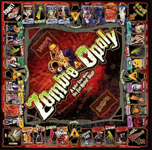 ZOMBIE-OPOLY BOARD GAME Late For the Sky Walking Dead Scary Halloween ...
