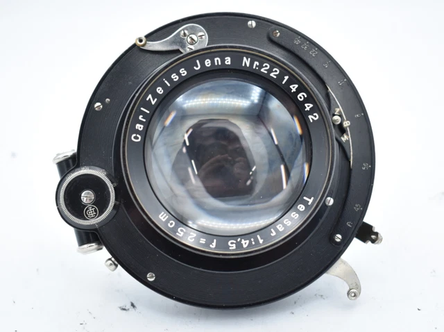 CARL ZEISS JENA 25cm (250mm) F/4.5 Tessar Lens, in Compound Shutter £ ...