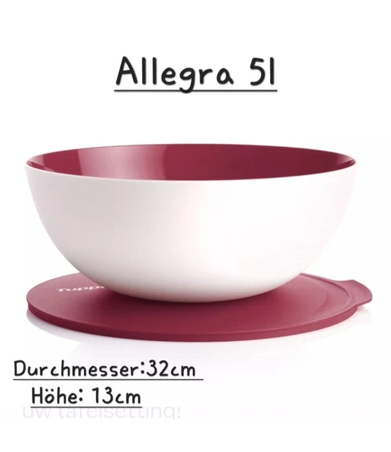 ALLEGRA 5L, ROT Weiß Tupperware Neu Rarität EUR 52,90 - PicClick DE