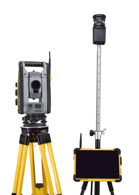 TRIMBLE RTS633 3& Robotic Total Station Kit w/ T10 Tablet & Fieldlink ...
