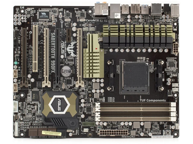 ASUS SABERTOOTH 990FX Socket AM3+ DDR3 AMD 990FX USB3.0 SATA ATX ...