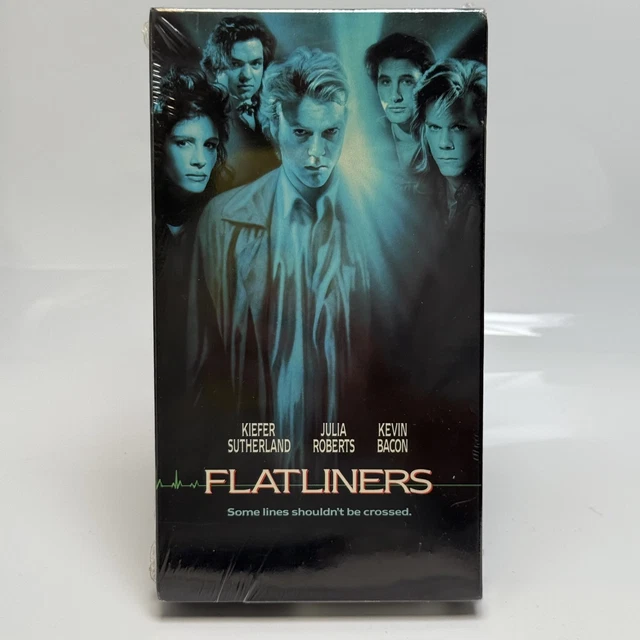 VINTAGE FLATLINERS VHS 1990 Sealed Kiefer Sutherland Julia Roberts RCA ...