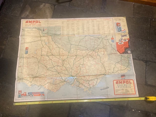 AMPOL VINTAGE ROAD Map of Victoria 60's VGC EUR 30,34 - PicClick FR