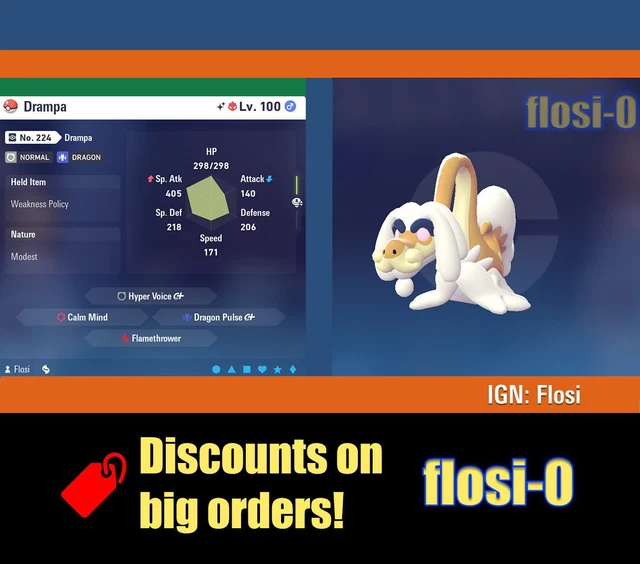 6IV SHINY ALPHA Drampa Pokemon Legends ZA (Legends Z-A) $4.19 - PicClick CA